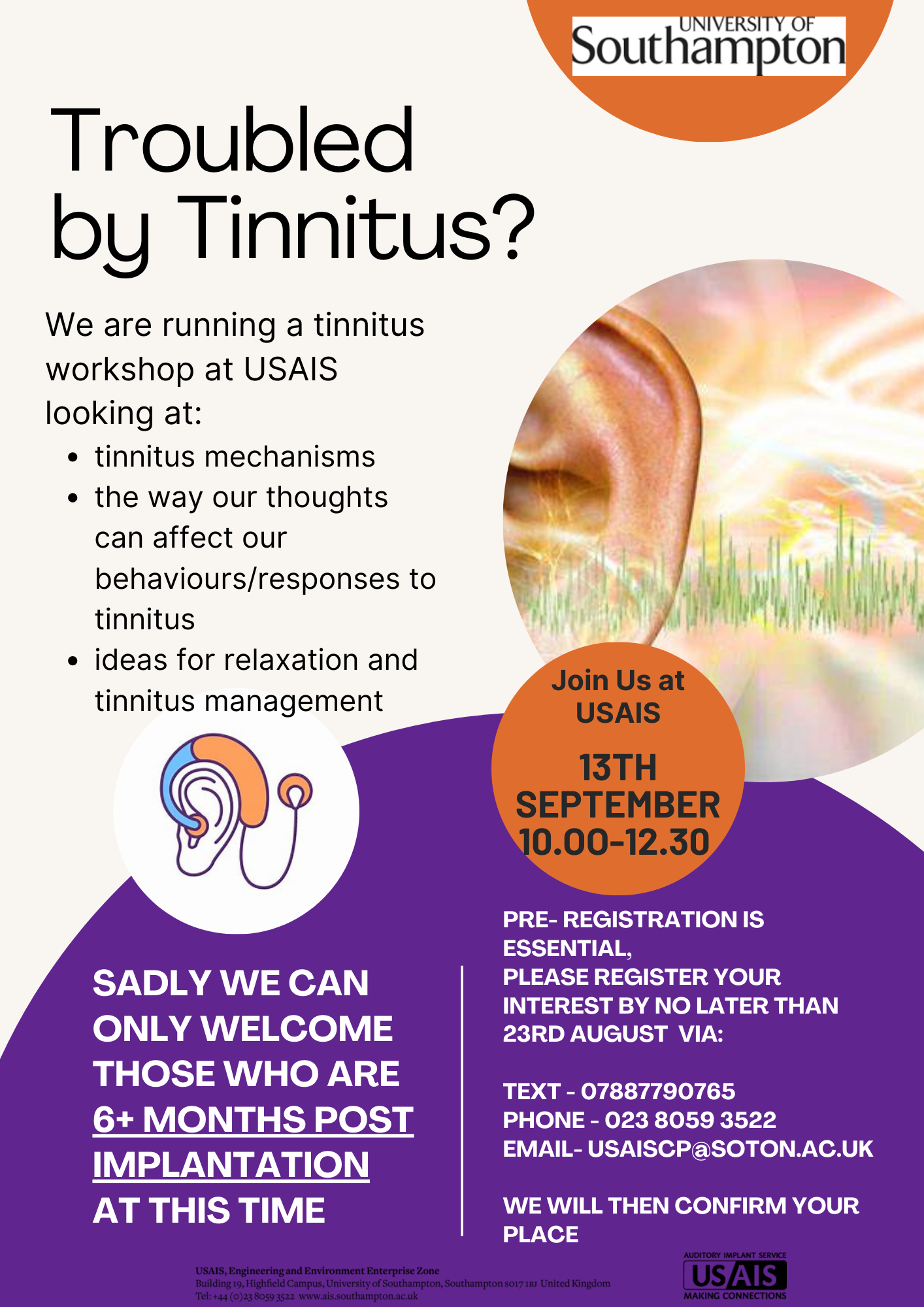 Tinnitus Workshop - Auditory Implant Service