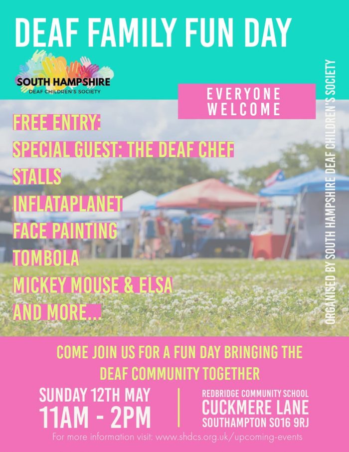 Deaf Family Fun Day, 12 May 2024 in Southampton - Auditory Implant Service