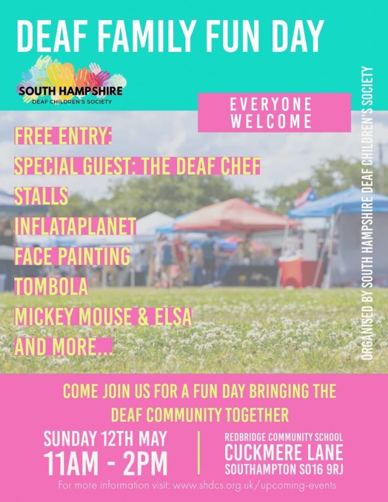 Deaf Family Fun Day, 12 May 2024 in Southampton - Auditory Implant Service