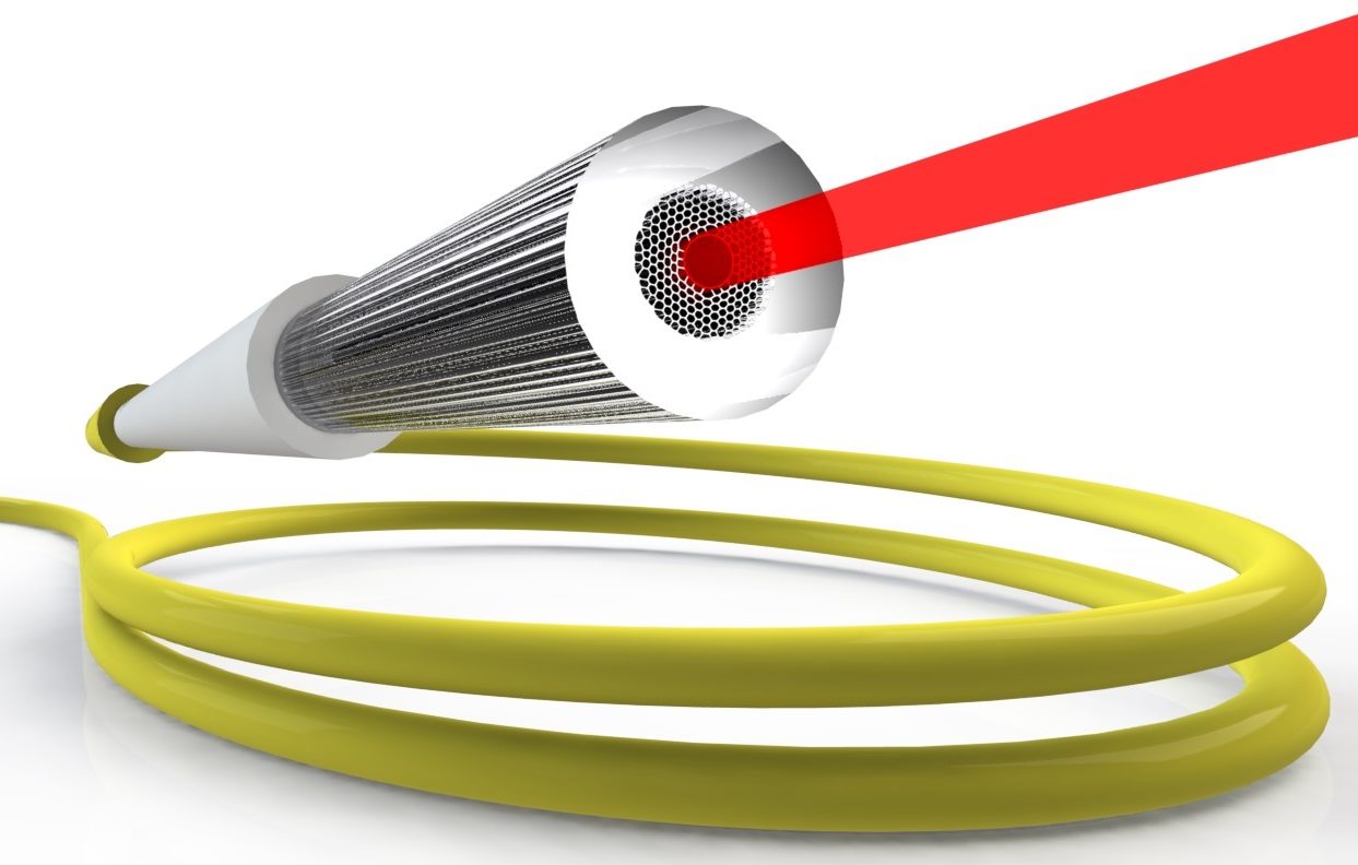 Hollow microstructured optical fibres for high power laser delivery ...