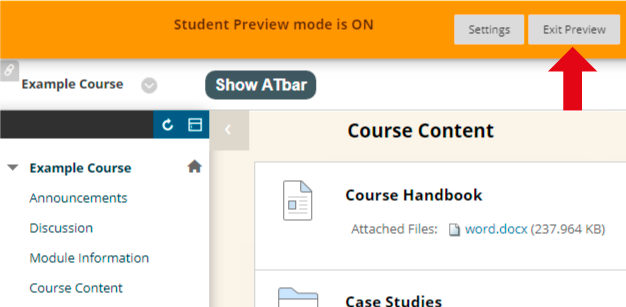Blackboard – Student preview – eLearning Support and Resources