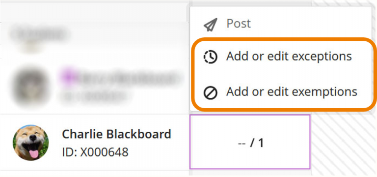 Blackboard Ultra – Accommodations, Exceptions and Exemptions ...