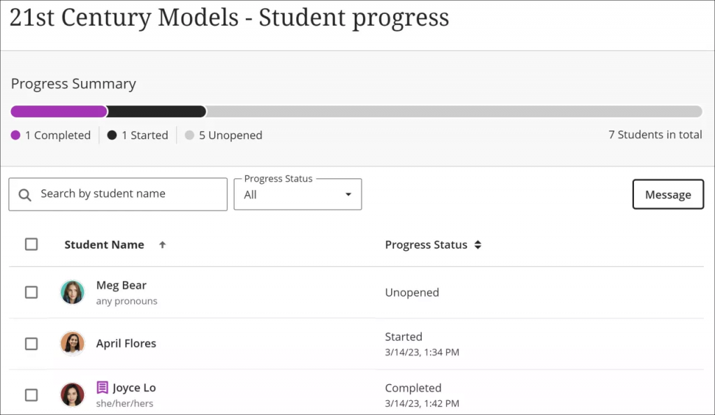 Blackboard Ultra – Student Overview, Course Activity Reports and ...