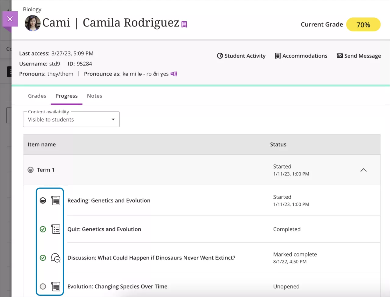Blackboard Ultra – Student Overview, Course Activity Reports and ...