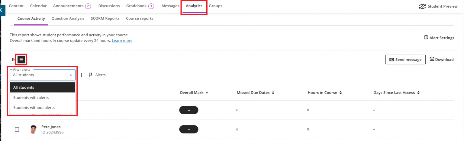 Blackboard Ultra – Student Overview, Course Activity Reports and ...