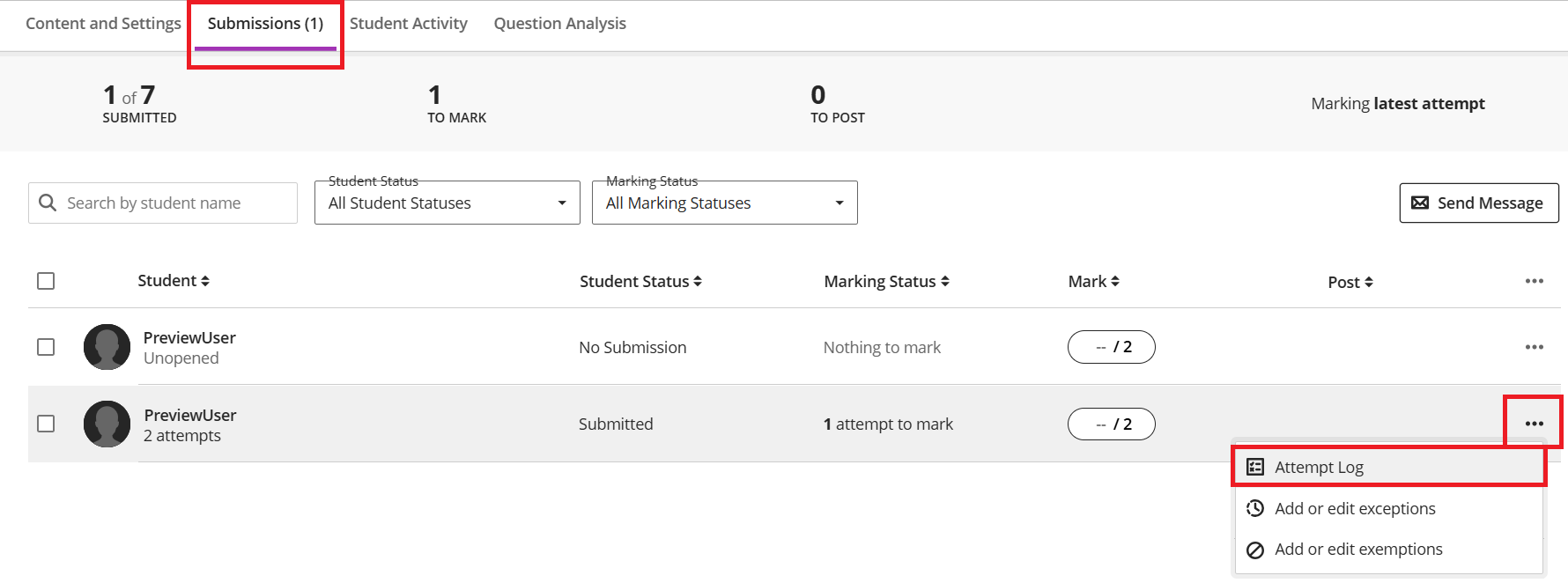 Blackboard Ultra – Getting started with Marking – eLearning Support and Resources